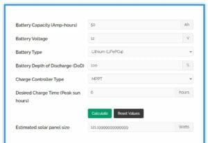 Solar Panel Size Calculator - Charge Your Battery In Desired Hours